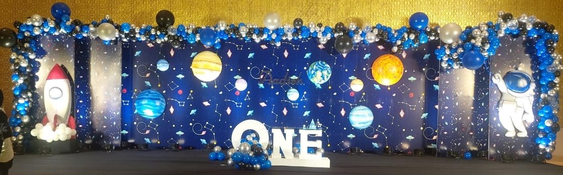 Space Theme Birthday Decoration, Space Theme Stage Decor